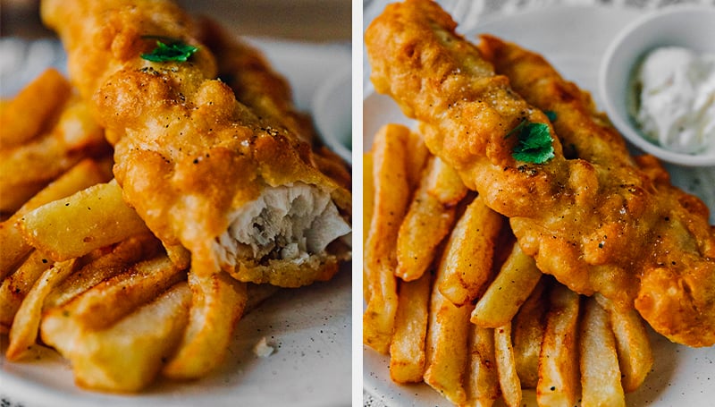 British Beer Battered Fish & Chips - Sweet Pea's Kitchen