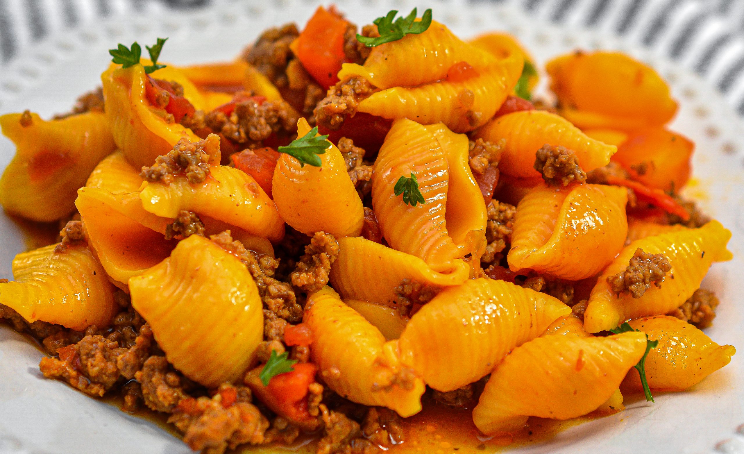 Pasta Shells with Ground Beef - Sweet Pea's Kitchen