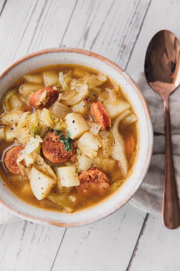 Polish Kielbasa and Cabbage Soup - Sweet Pea's Kitchen
