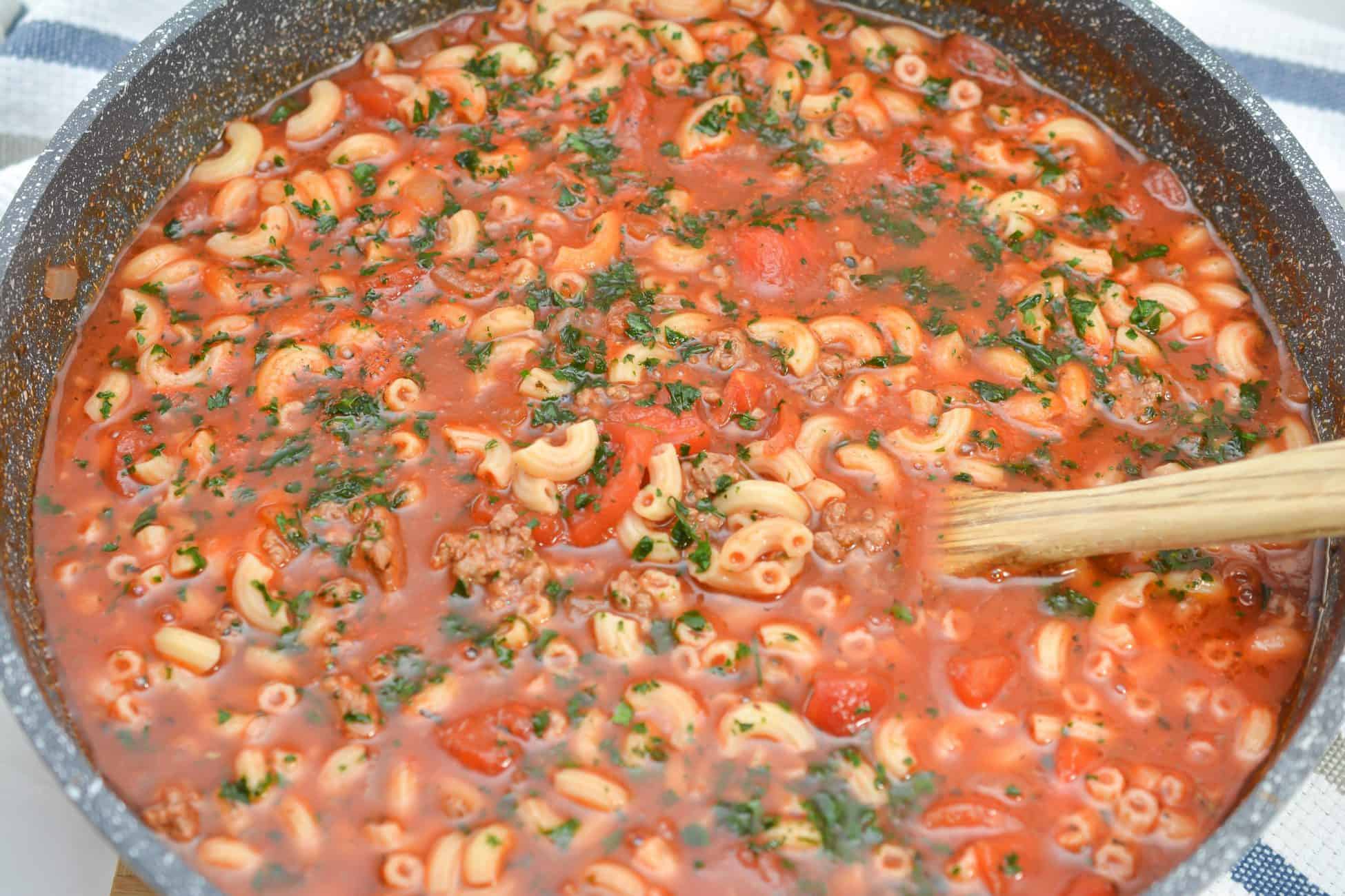 Beef Macaroni Soup - Ready In 35 Minutes! - Sweet Pea's Kitchen