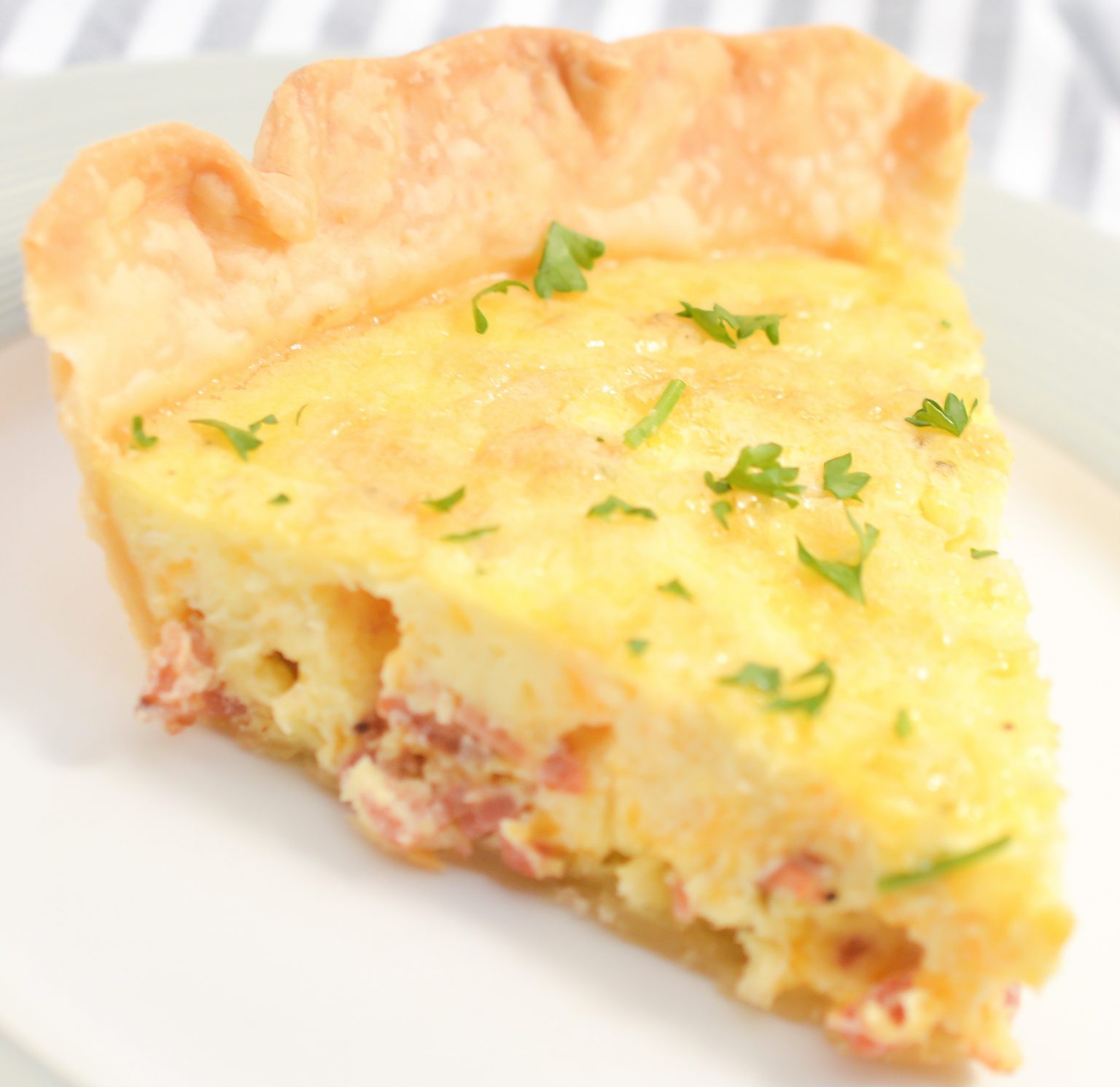 Bacon and Cheese Quiche - Sweet Pea's Kitchen