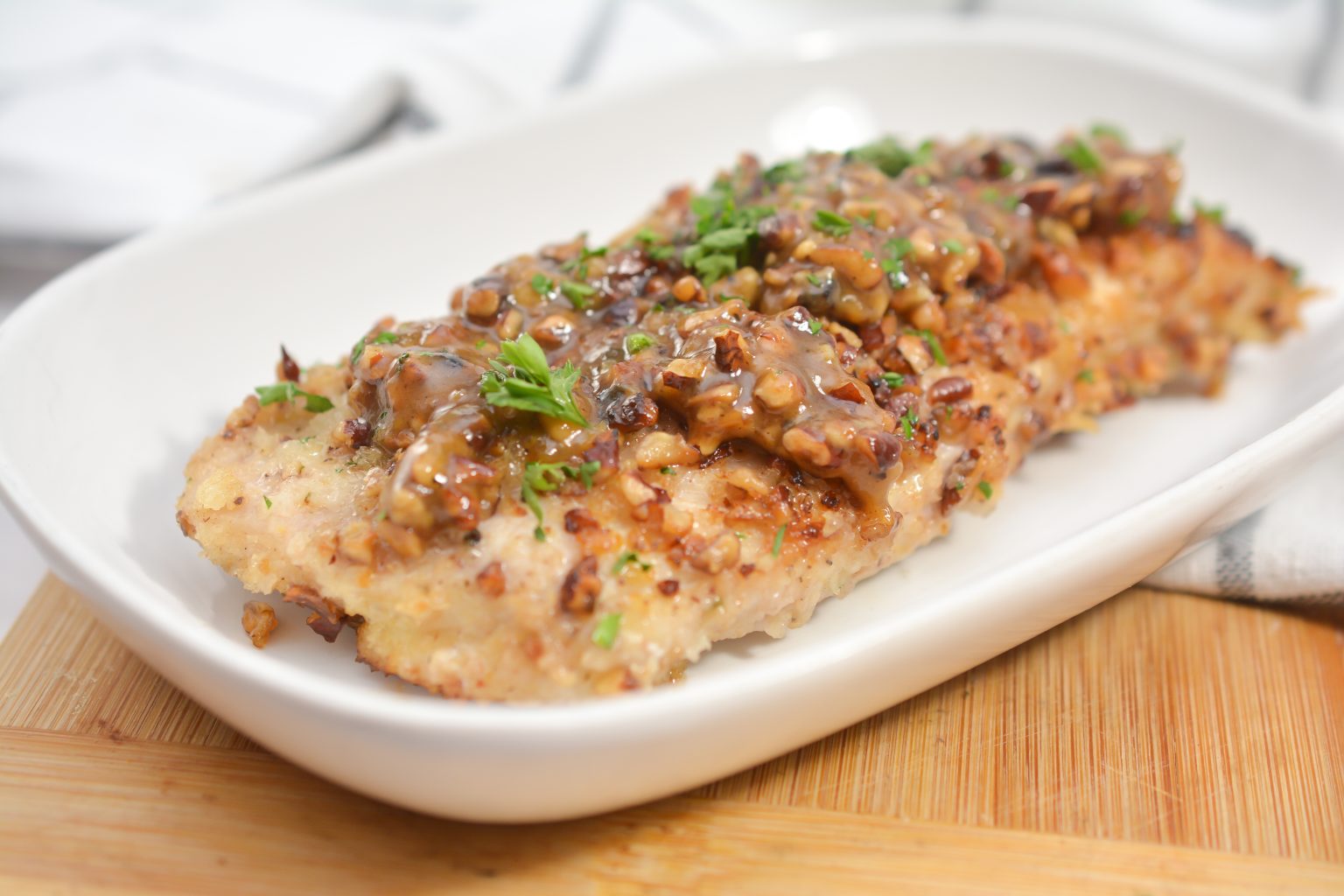 Bourbon Pecan Chicken - Sweet Pea's Kitchen