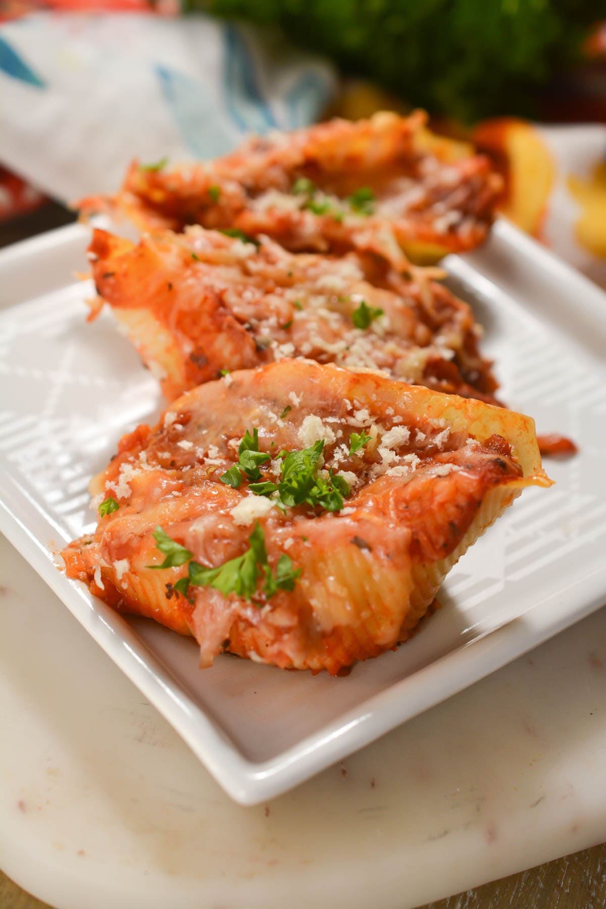 Chicken Parm Stuffed Shells - Sweet Pea's Kitchen