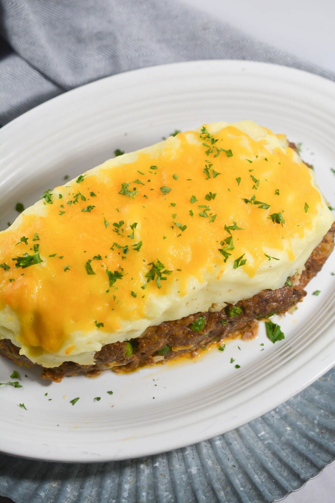 Meatloaf with Mashed Potatoes and Cheese - Sweet Pea's Kitchen