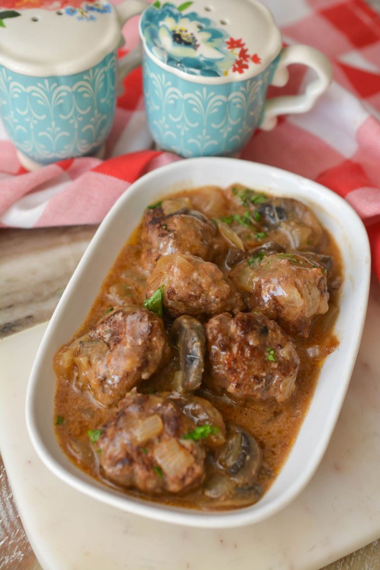 Salisbury Steak Meatballs - Sweet Pea's Kitchen