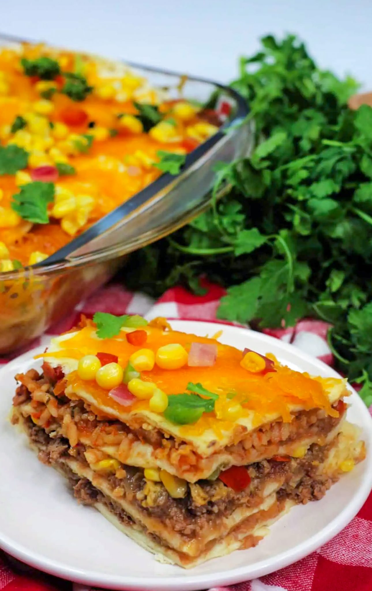 Layered Mexican Tortilla Casserole - Sweet Pea's Kitchen