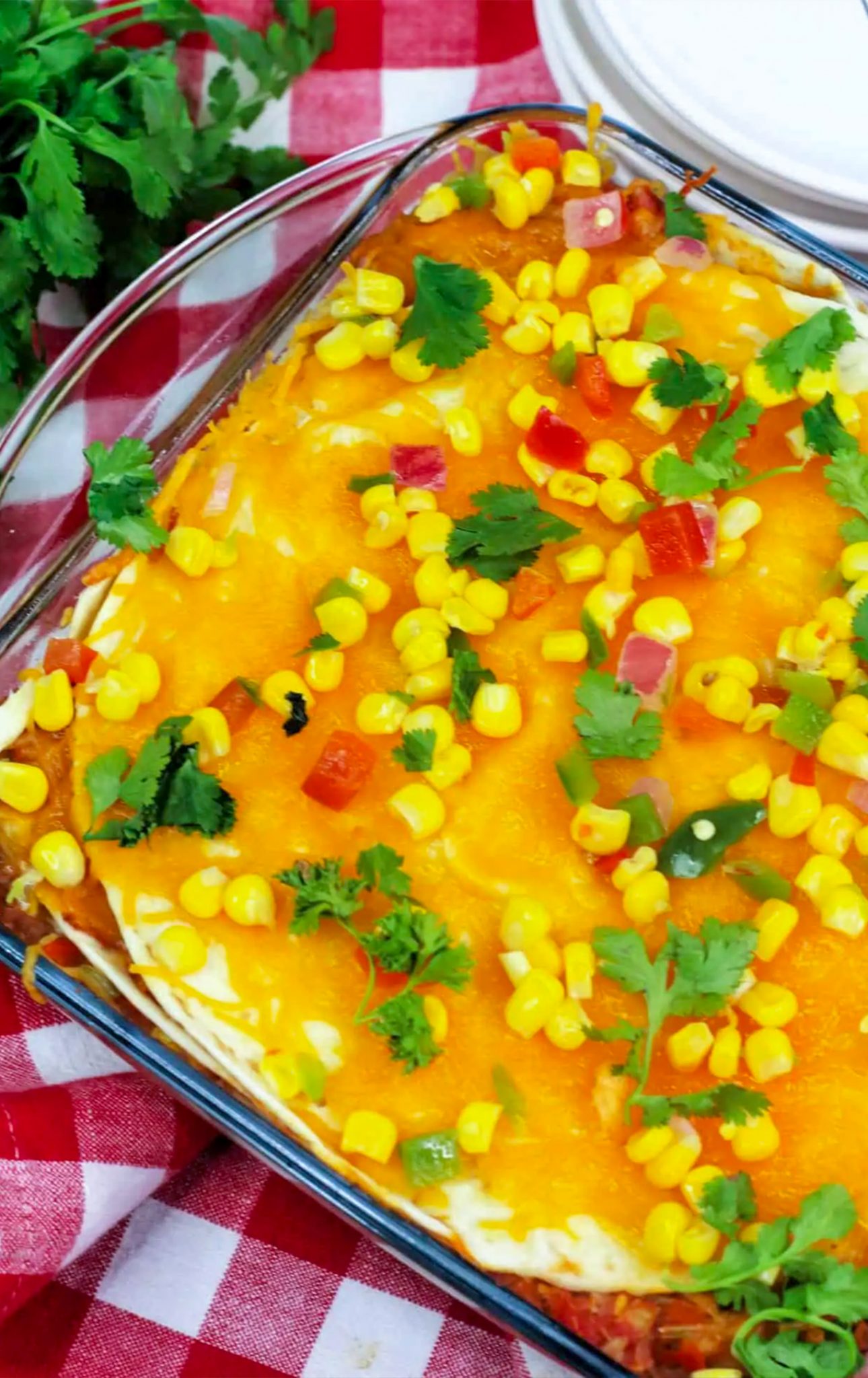 Layered Mexican Tortilla Casserole - Sweet Pea's Kitchen