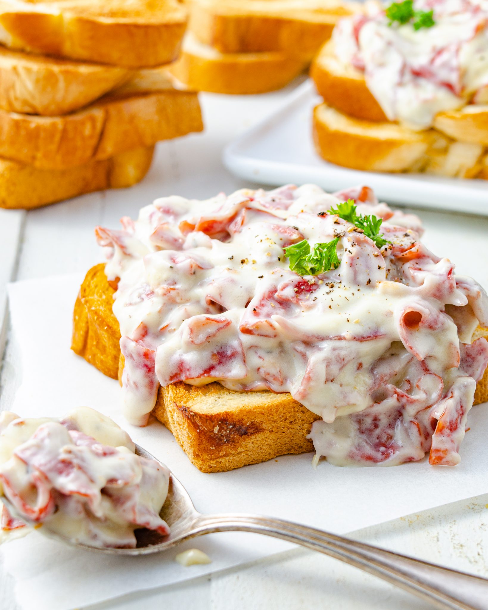 Creamed Chipped Beef on Toast - Sweet Pea's Kitchen