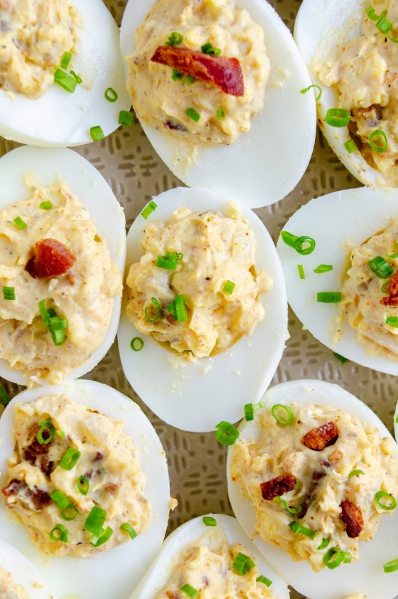 Cajun Shrimp Deviled Eggs - Sweet Pea's Kitchen