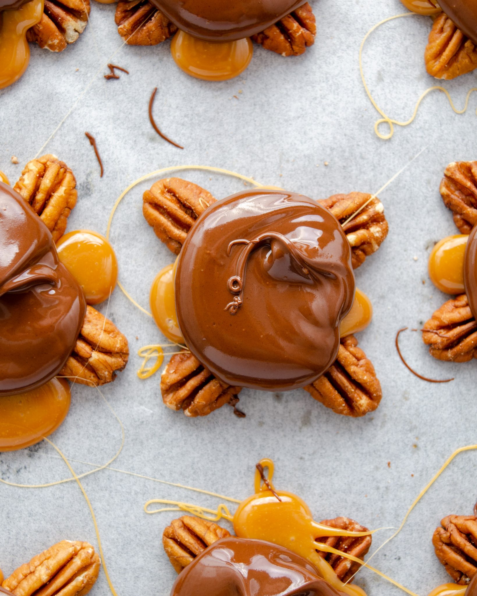 Homemade Turtle Candy with Pecans and Caramel - Sweet Pea's Kitchen