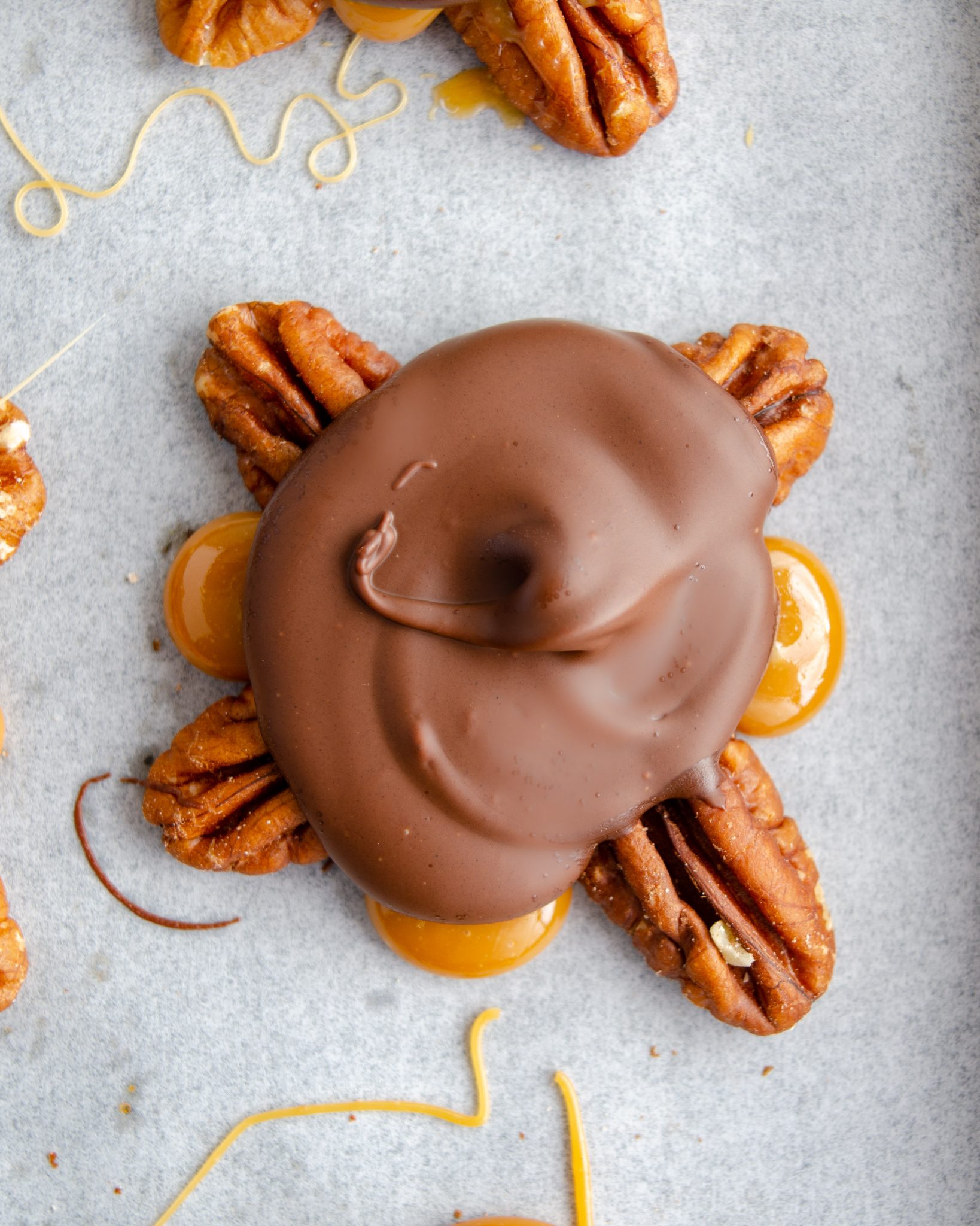 Homemade Turtle Candy with Pecans and Caramel - Sweet Pea's Kitchen