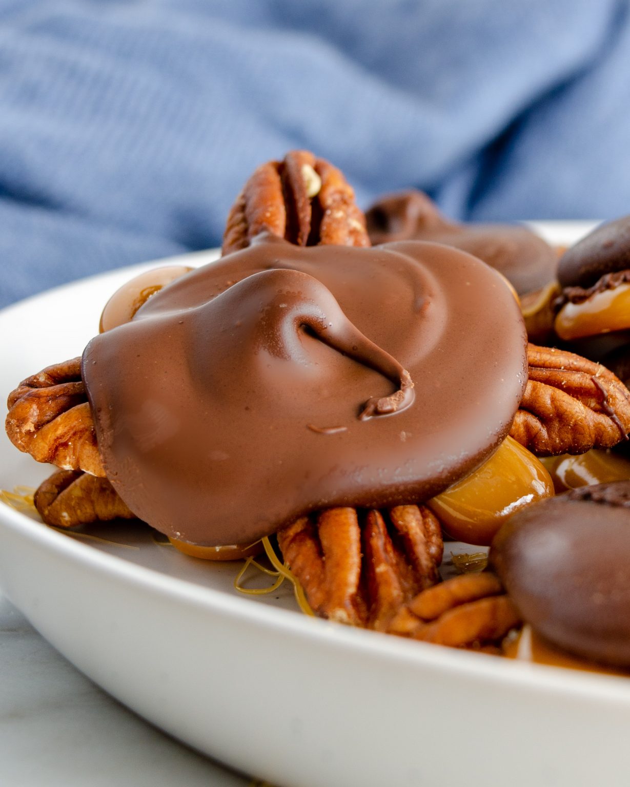 Homemade Turtle Candy with Pecans and Caramel - Sweet Pea's Kitchen