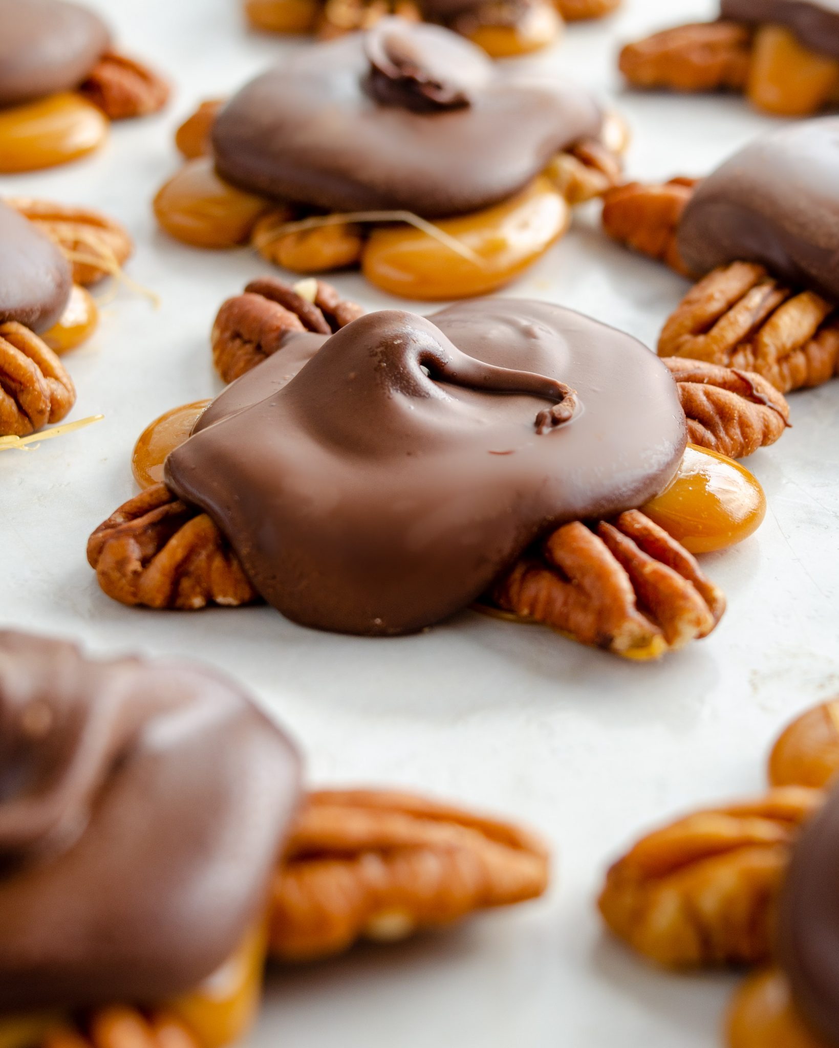 Homemade Turtle Candy with Pecans and Caramel - Sweet Pea's Kitchen