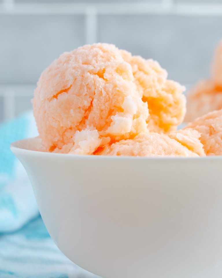 2 Ingredient Orange Sherbert - Sweet Pea's Kitchen