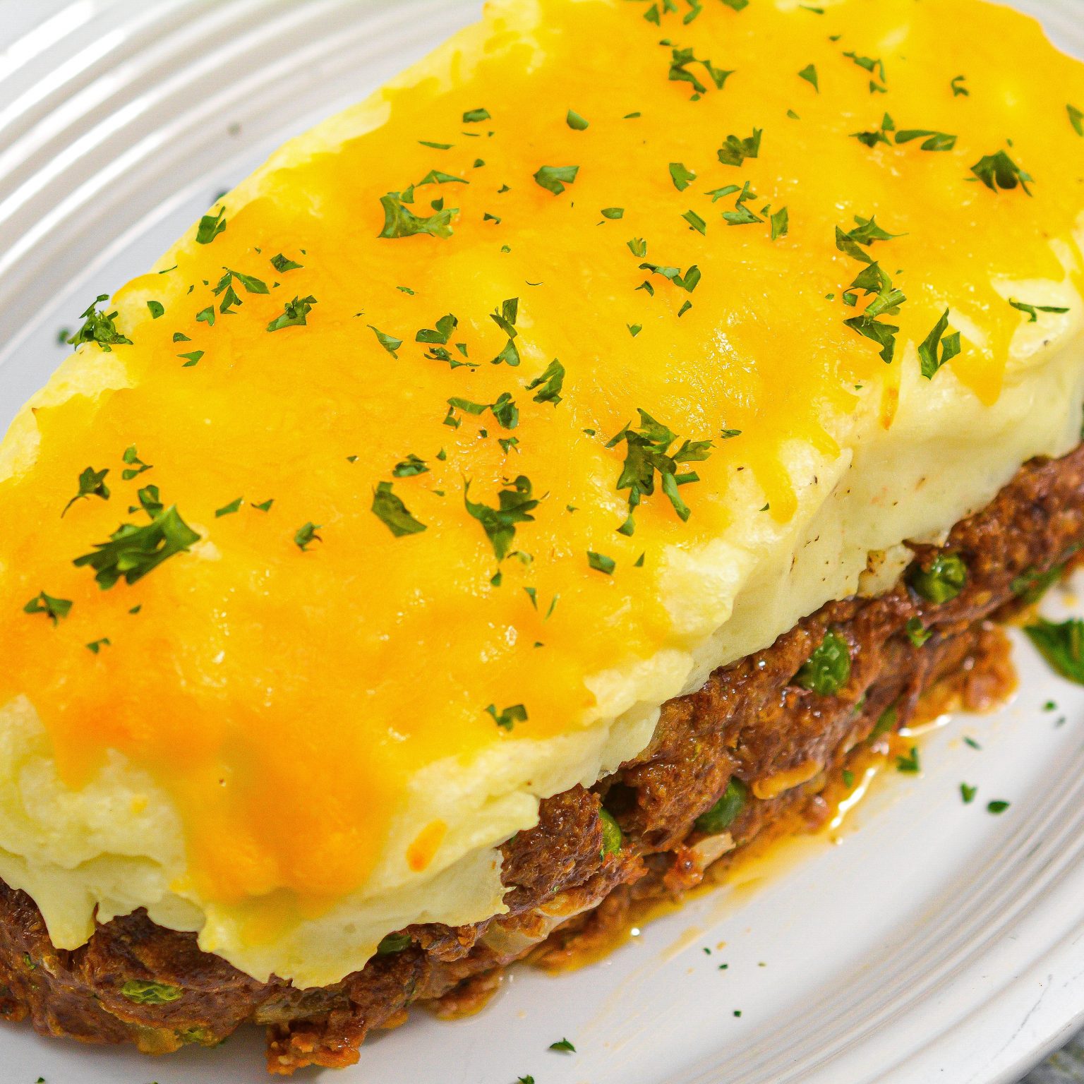 Meatloaf with Mashed Potatoes and Cheese - Sweet Pea's Kitchen