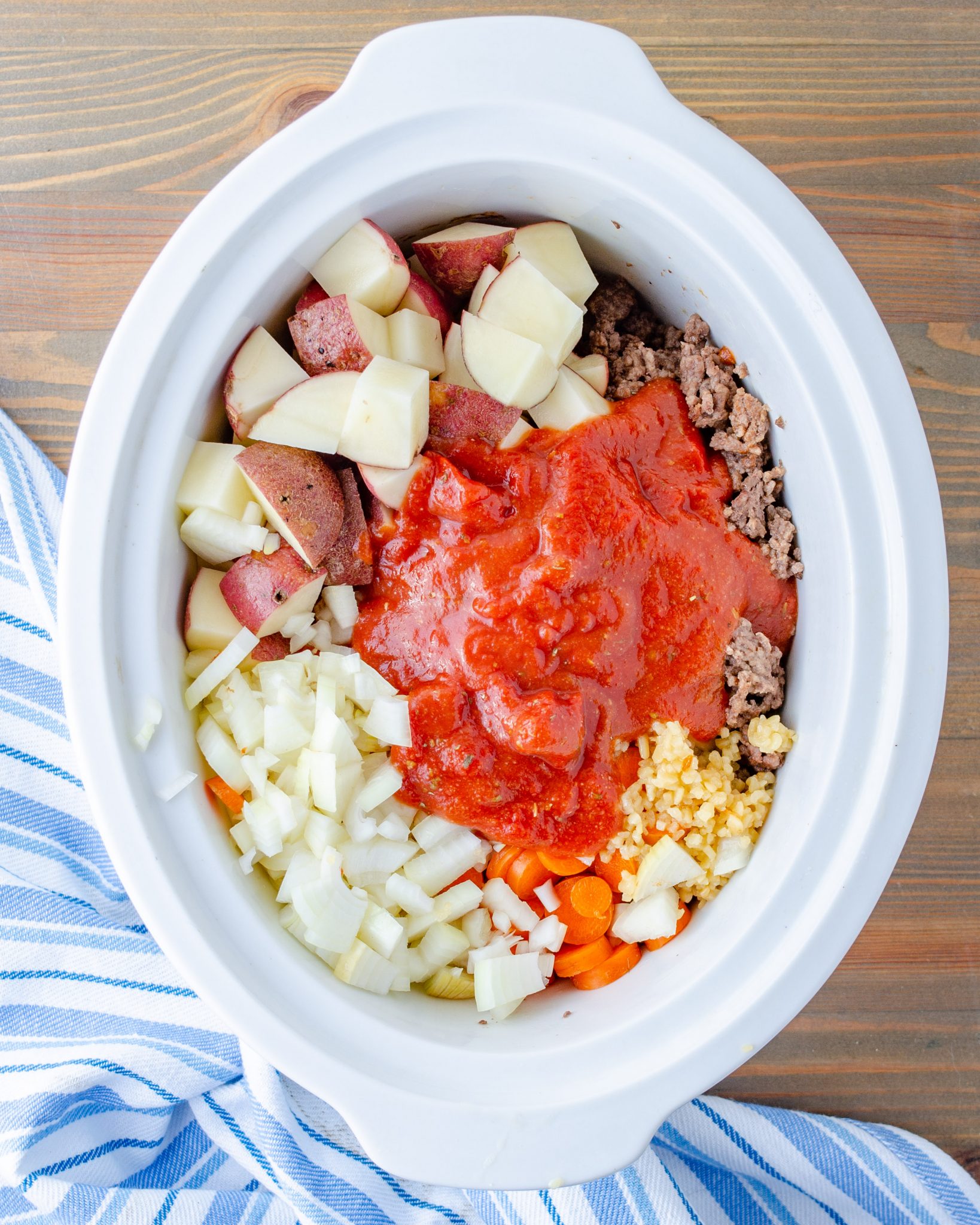 Slow Cooker Poor Mans Stew - Sweet Pea's Kitchen