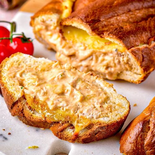 Buffalo Chicken Garbage Bread - Sweet Pea's Kitchen