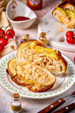 Buffalo Chicken Garbage Bread - Sweet Pea's Kitchen
