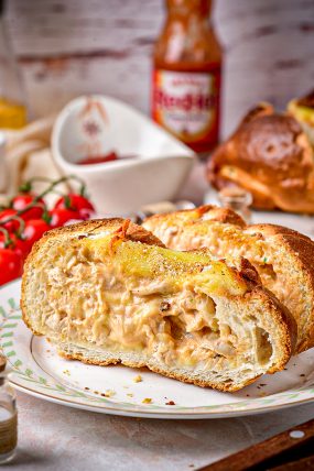 Buffalo Chicken Garbage Bread - Sweet Pea's Kitchen