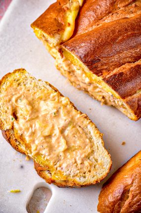 Buffalo Chicken Garbage Bread - Sweet Pea's Kitchen