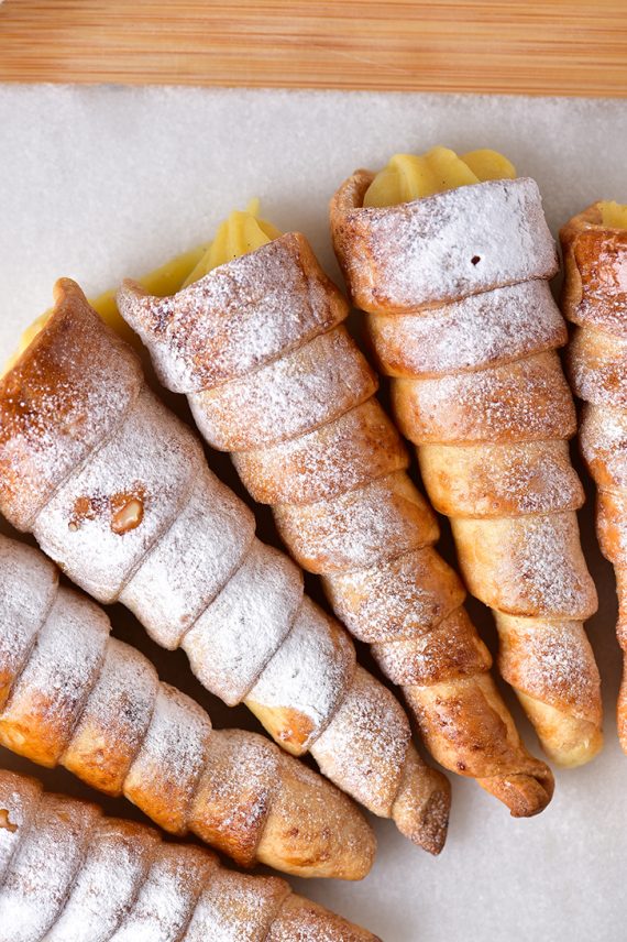 Buttery Crisp Italian Cream filled Cannoncini - Sweet Pea's Kitchen