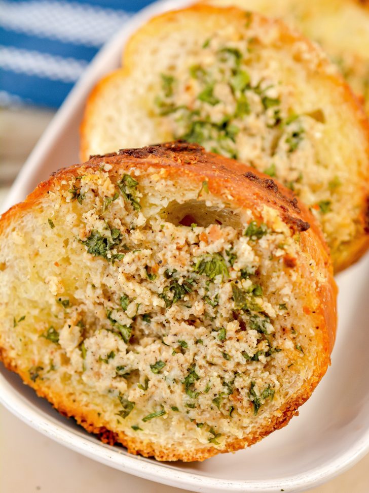 Stuffed garlic bread - Sweet Pea's Kitchen