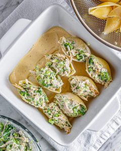 Chicken Broccoli Alfredo Stuffed Shells - Sweet Pea's Kitchen