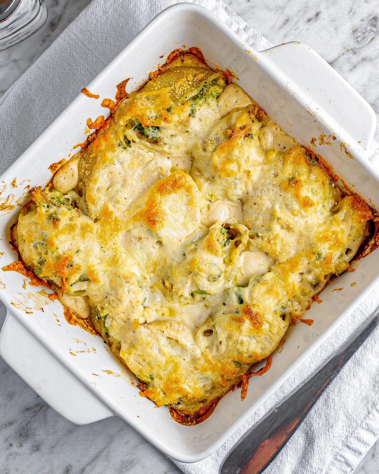 Chicken Broccoli Alfredo Stuffed Shells - Sweet Pea's Kitchen