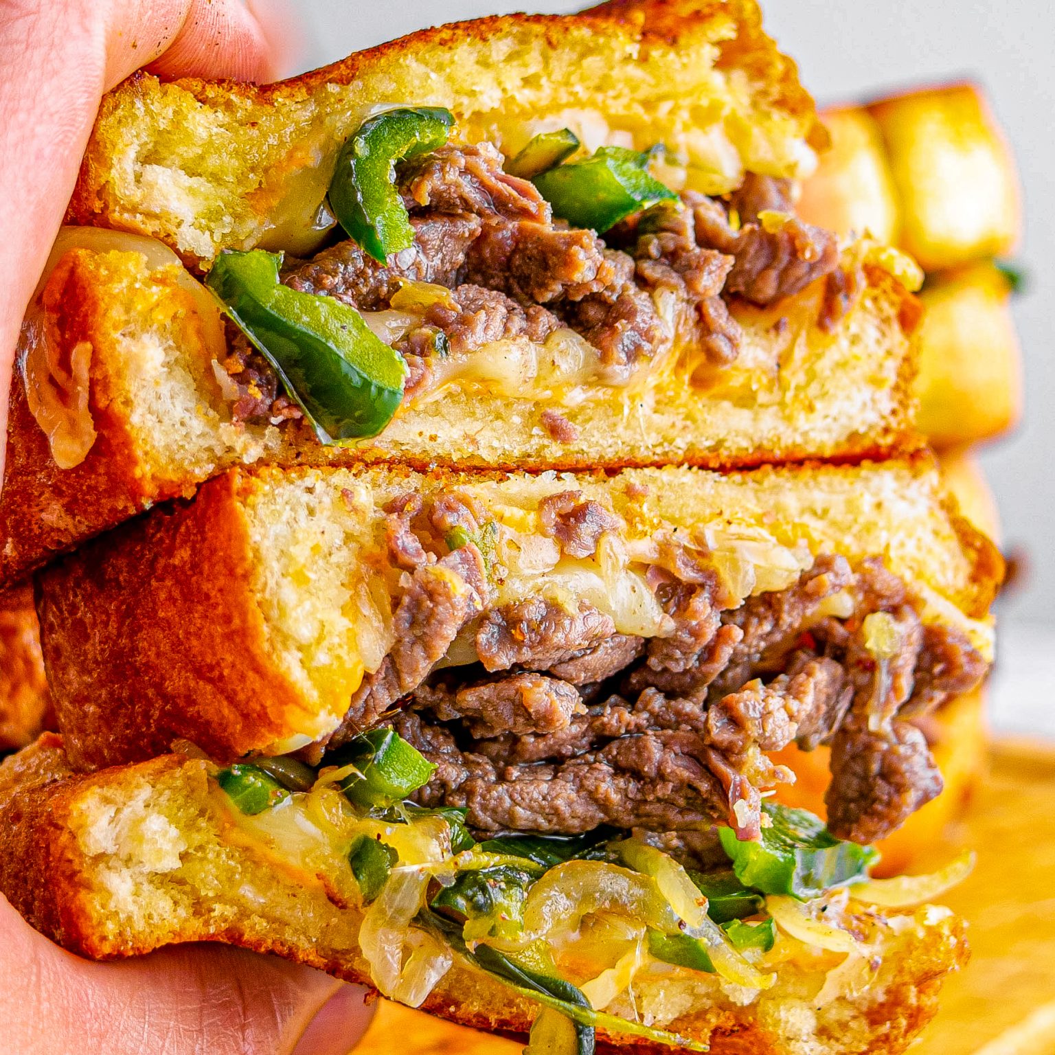 Steak and Cheese Garlic Toast - Sweet Pea's Kitchen