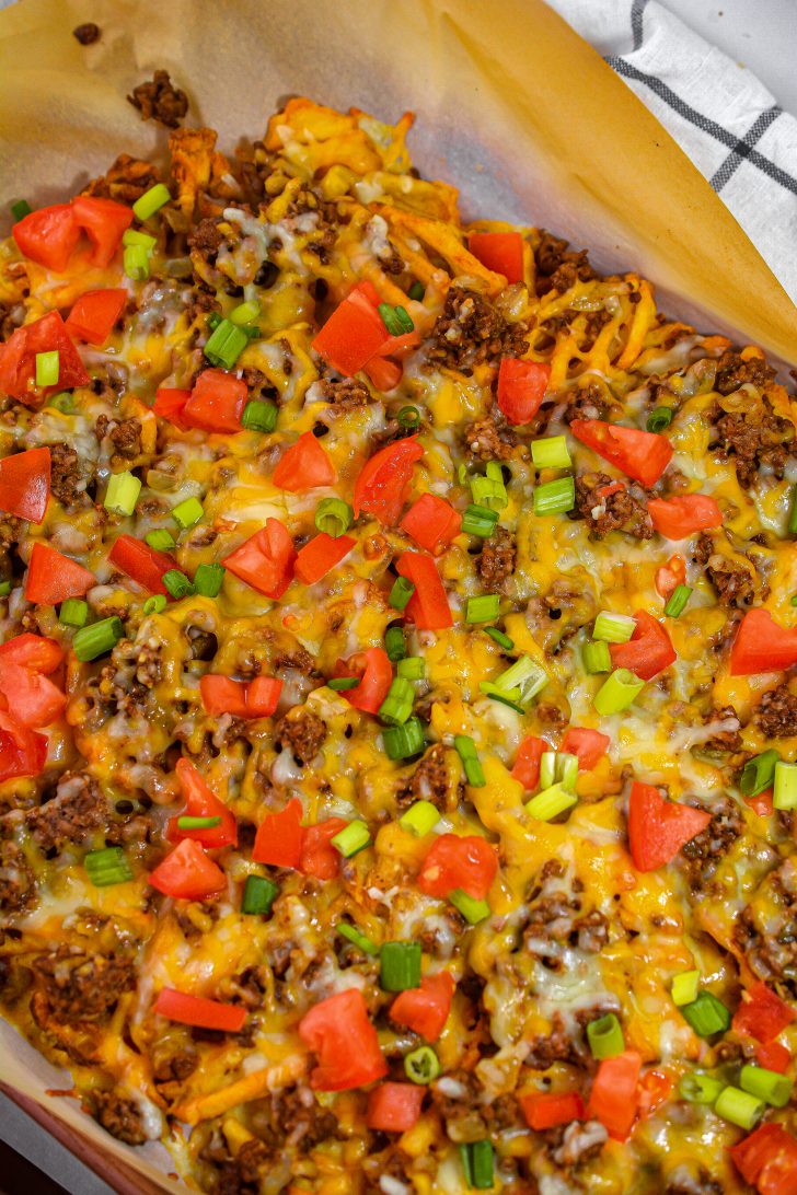 Cheesesteak Taco Fries - Sweet Pea's Kitchen