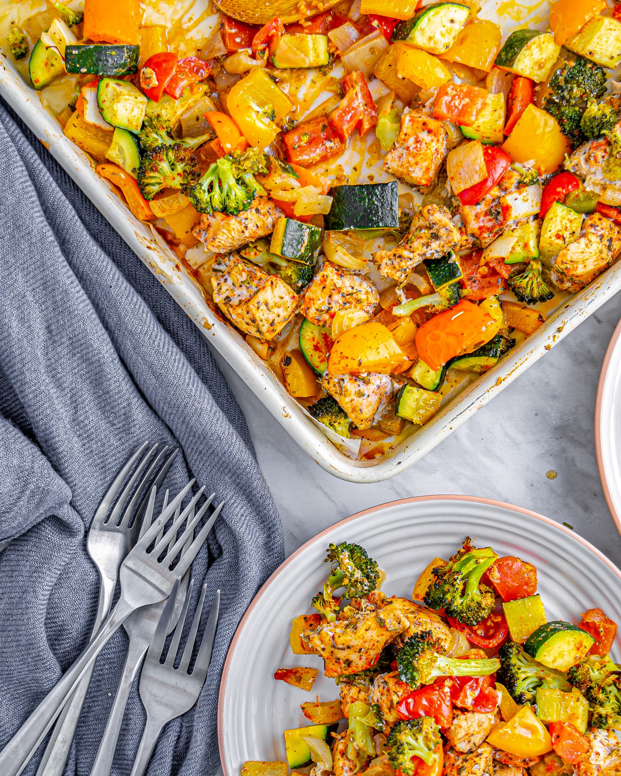 15 Minute Healthy Roasted Chicken and Veggies - Sweet Pea's Kitchen