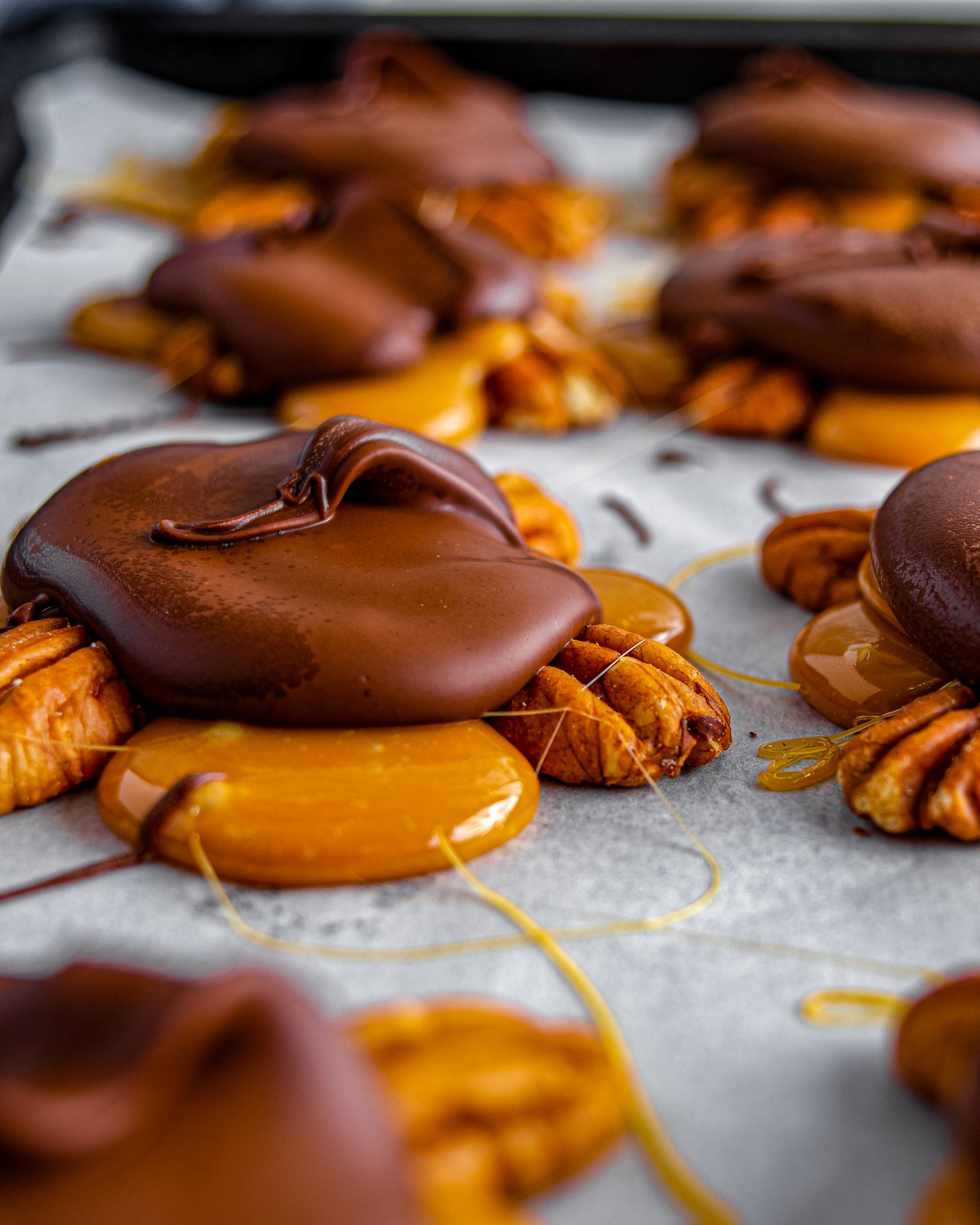 Homemade Turtle Candy with Pecans and Caramel - Sweet Pea's Kitchen