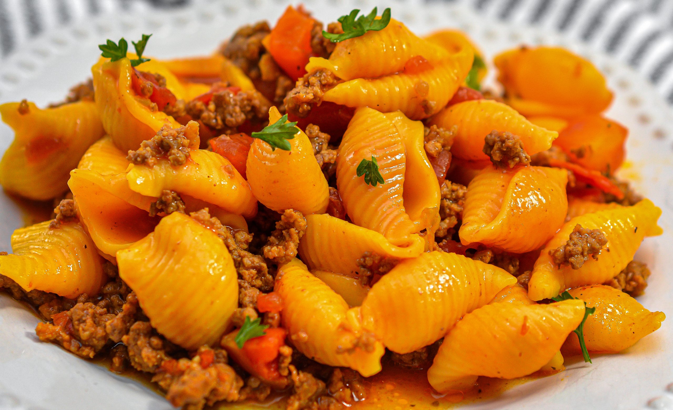 Pasta Shells with Ground Beef - Sweet Pea's Kitchen