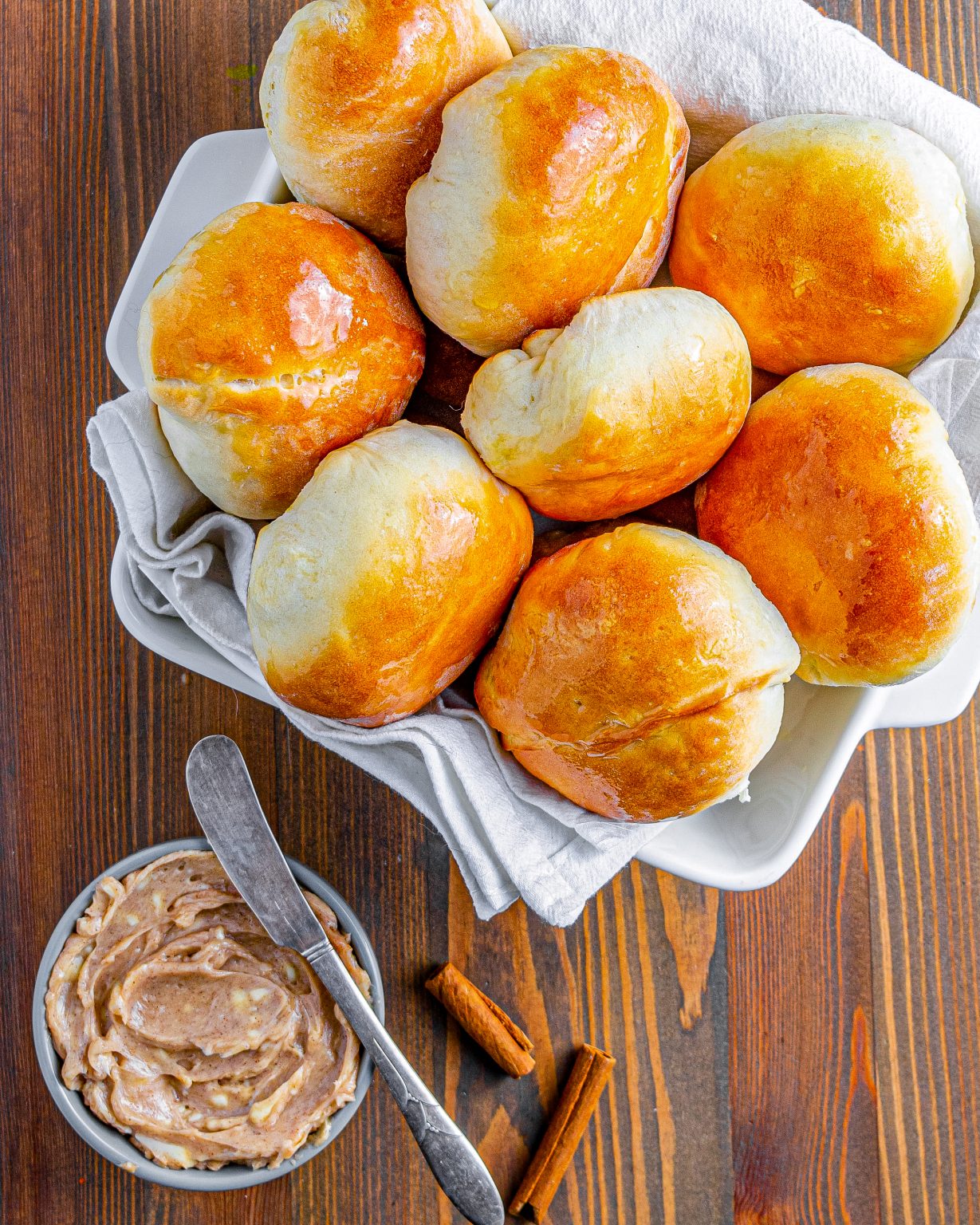 Texas Roadhouse Rolls with Cinnamon Honey Butter - Sweet Pea's Kitchen