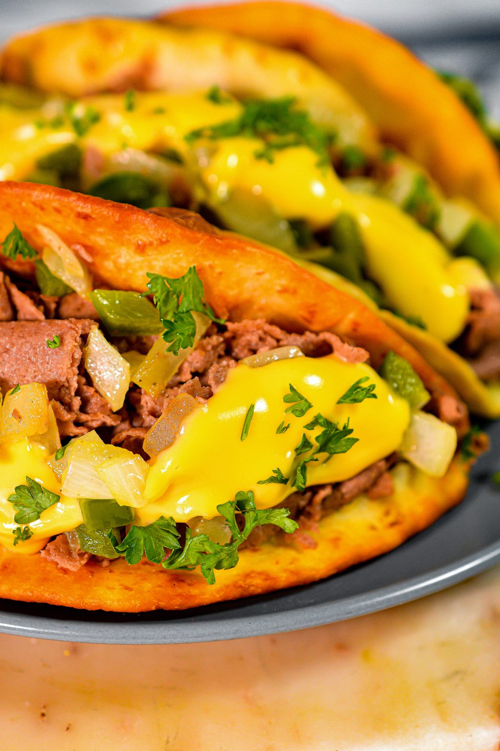 Philly Cheesesteak Tacos - Sweet Pea's Kitchen