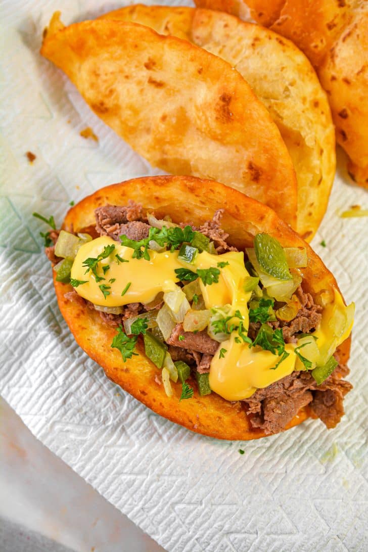 Philly Cheesesteak Tacos - Sweet Pea's Kitchen