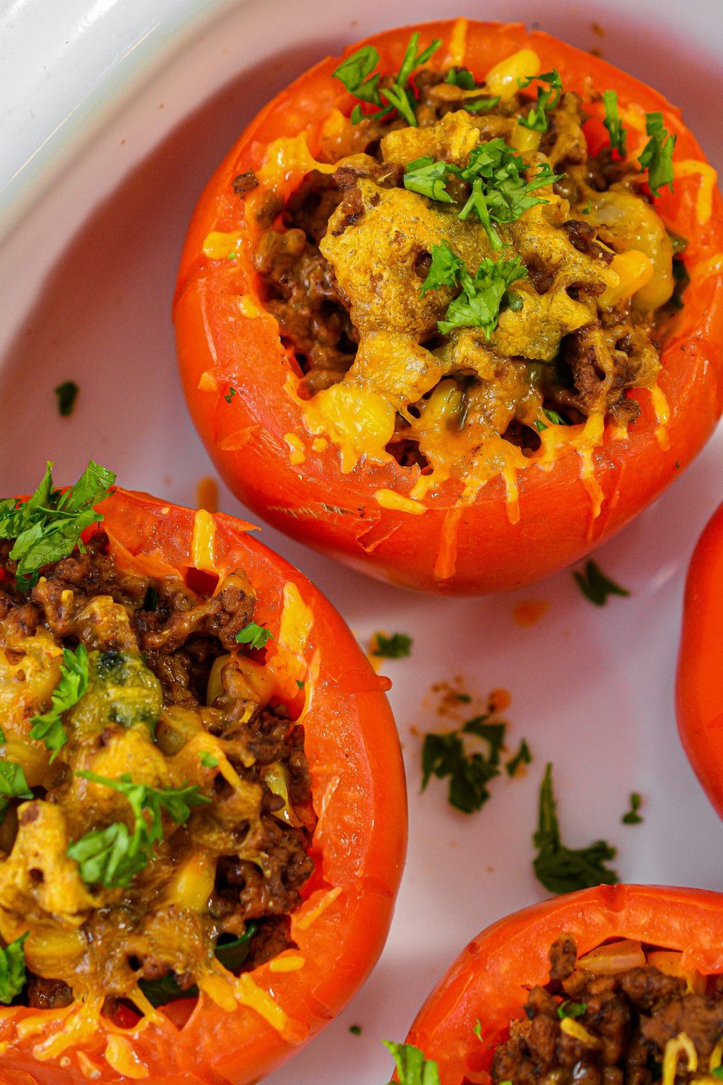 Taco stuffed tomatoes - Sweet Pea's Kitchen
