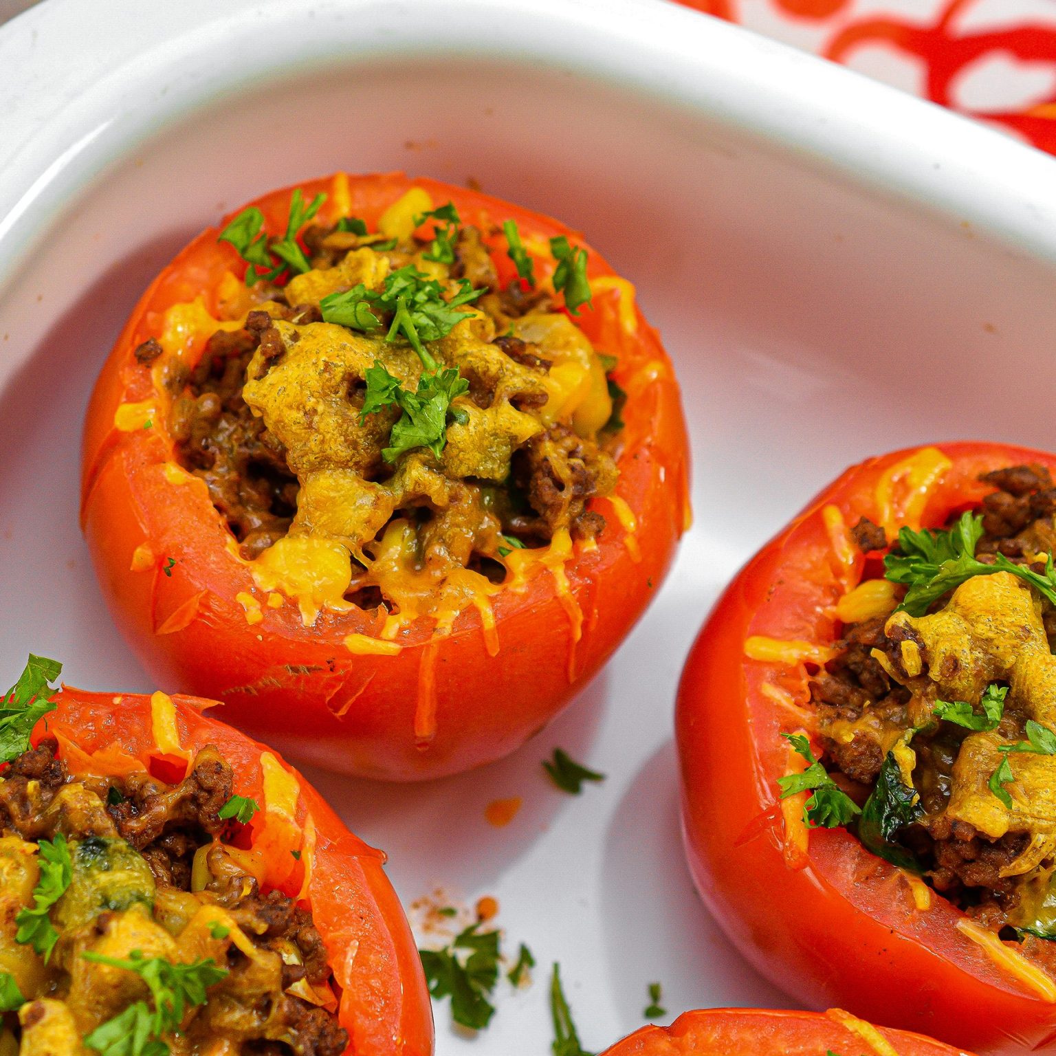 Taco stuffed tomatoes - Sweet Pea's Kitchen
