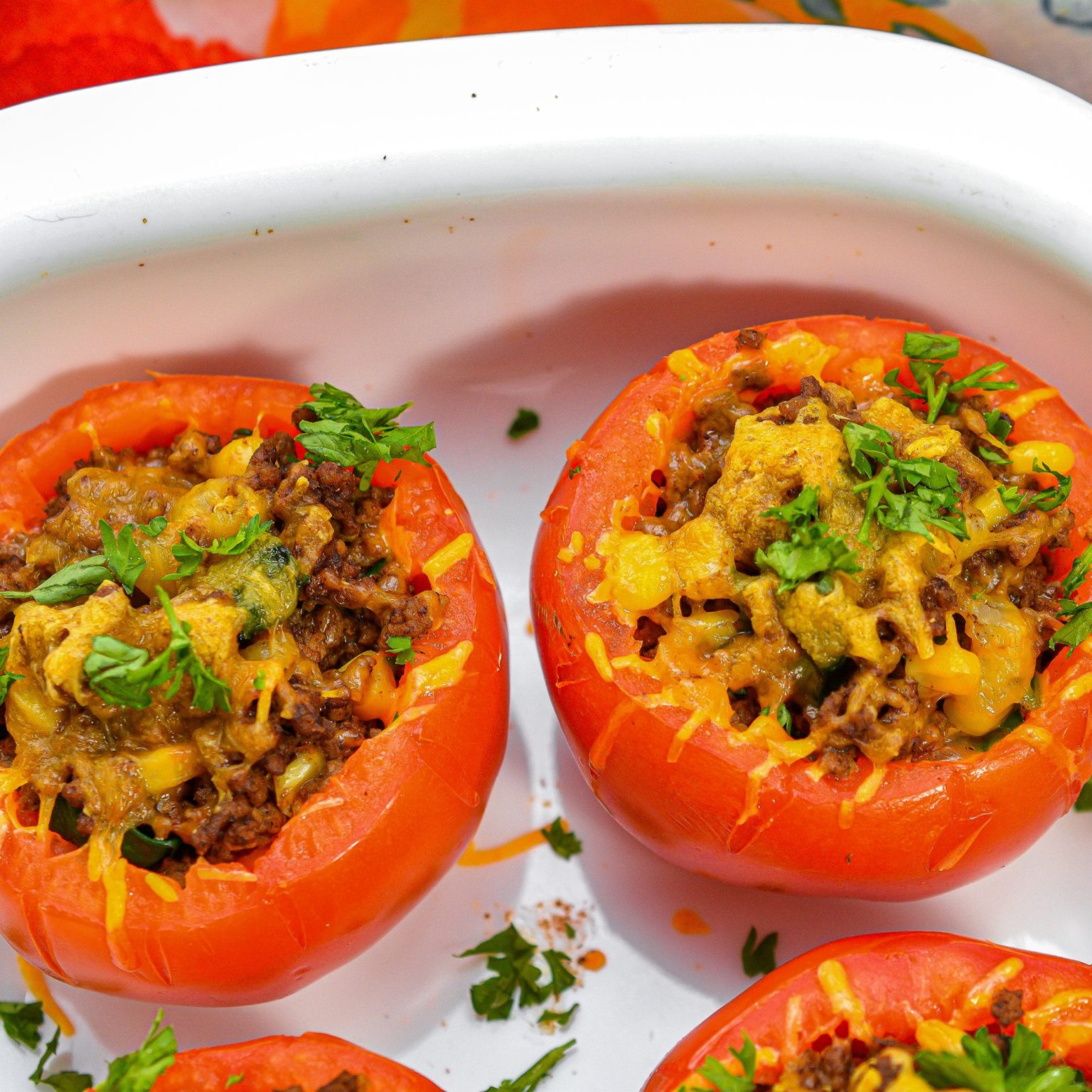 Taco stuffed tomatoes - Sweet Pea's Kitchen