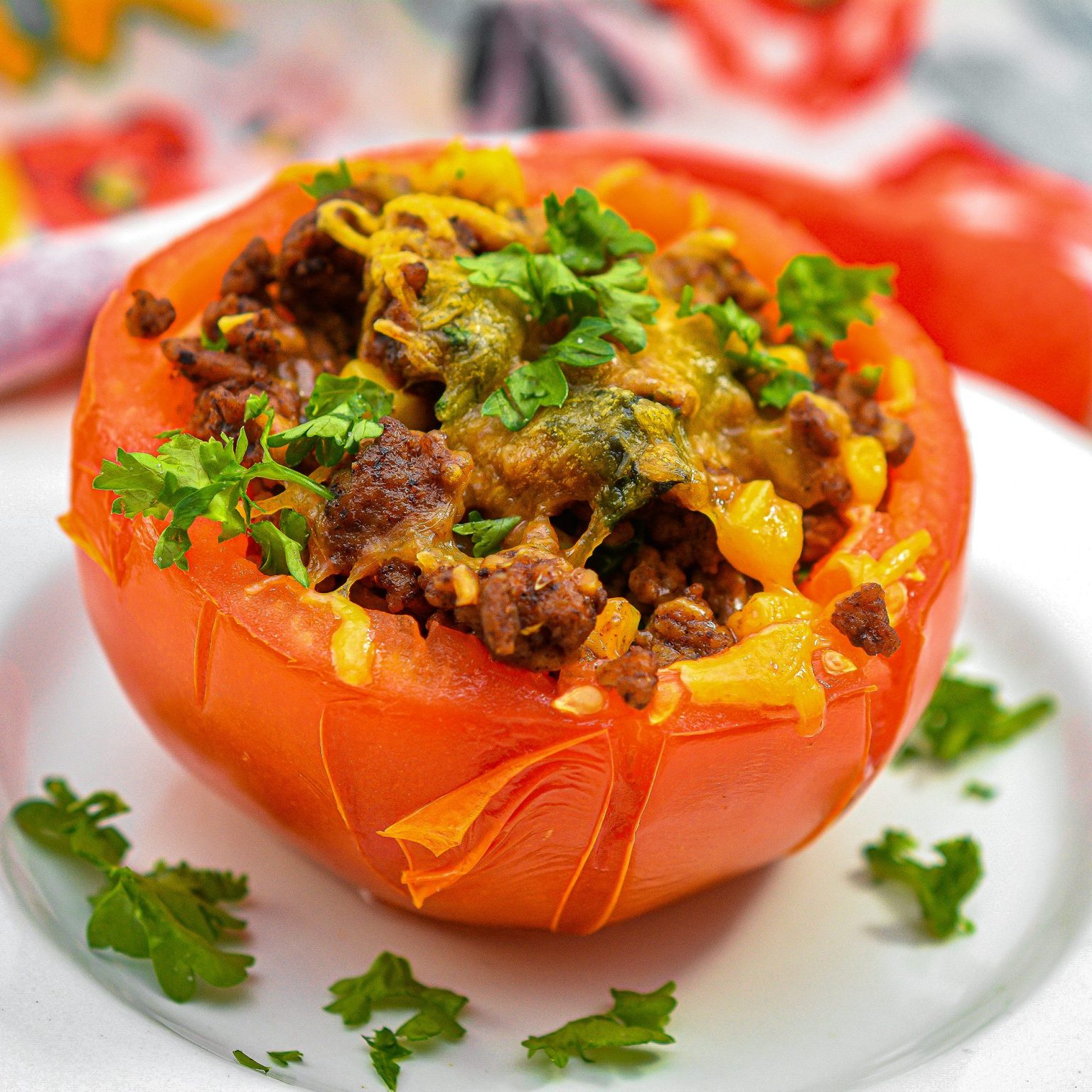 Taco stuffed tomatoes - Sweet Pea's Kitchen