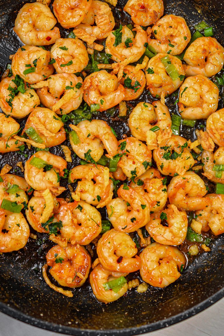 4 Minute Spicy Garlic Shrimp - Sweet Pea's Kitchen