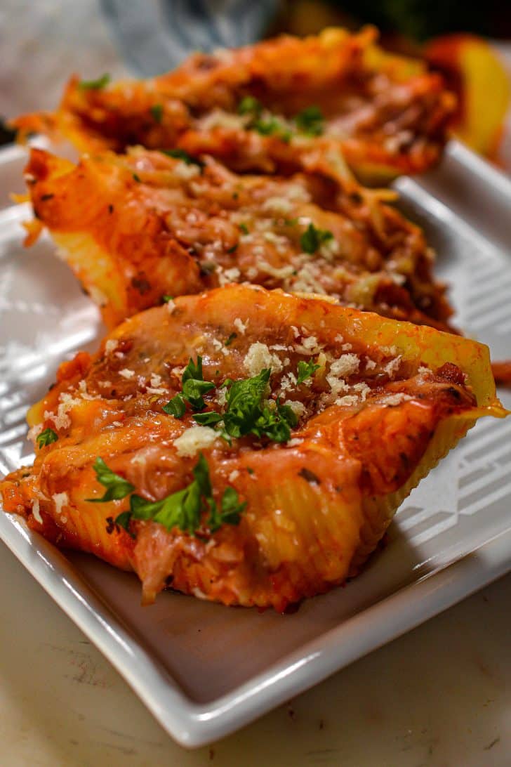 Chicken Parm Stuffed Shells - Sweet Pea's Kitchen