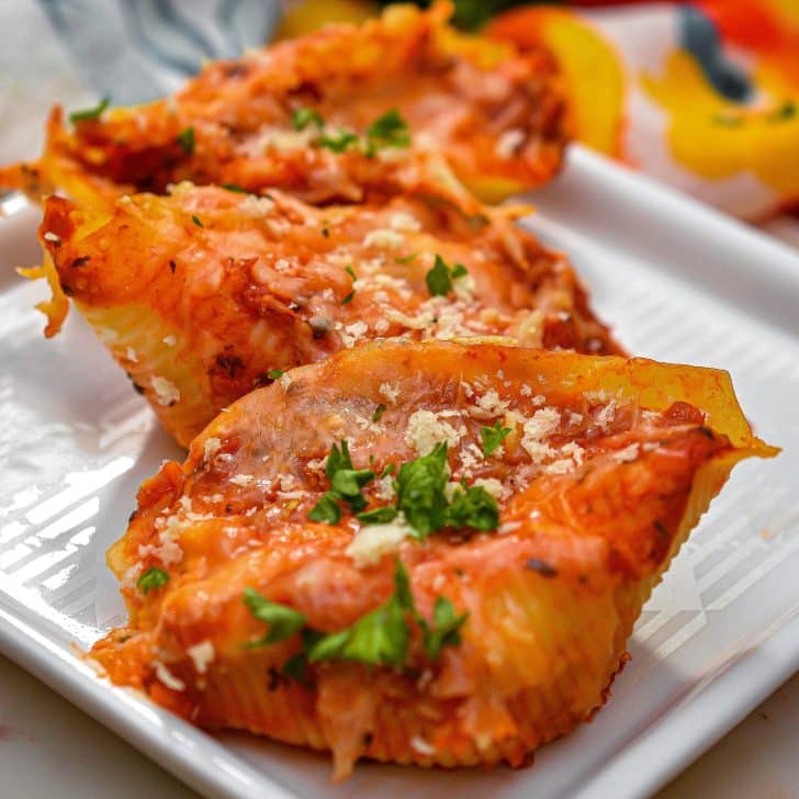 Chicken Parm Stuffed Shells - Sweet Pea's Kitchen