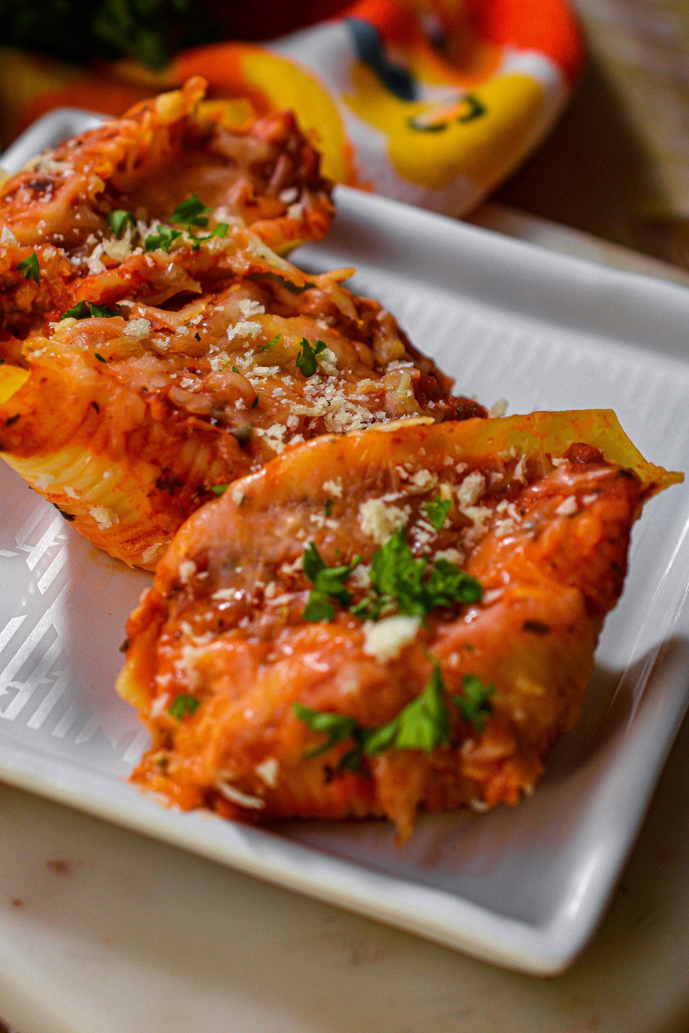 Chicken Parm Stuffed Shells - Sweet Pea's Kitchen