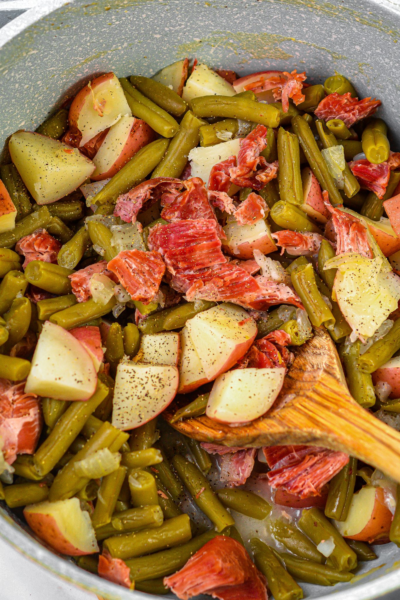 Country Style Green Beans with Red Potatoes - Sweet Pea's Kitchen