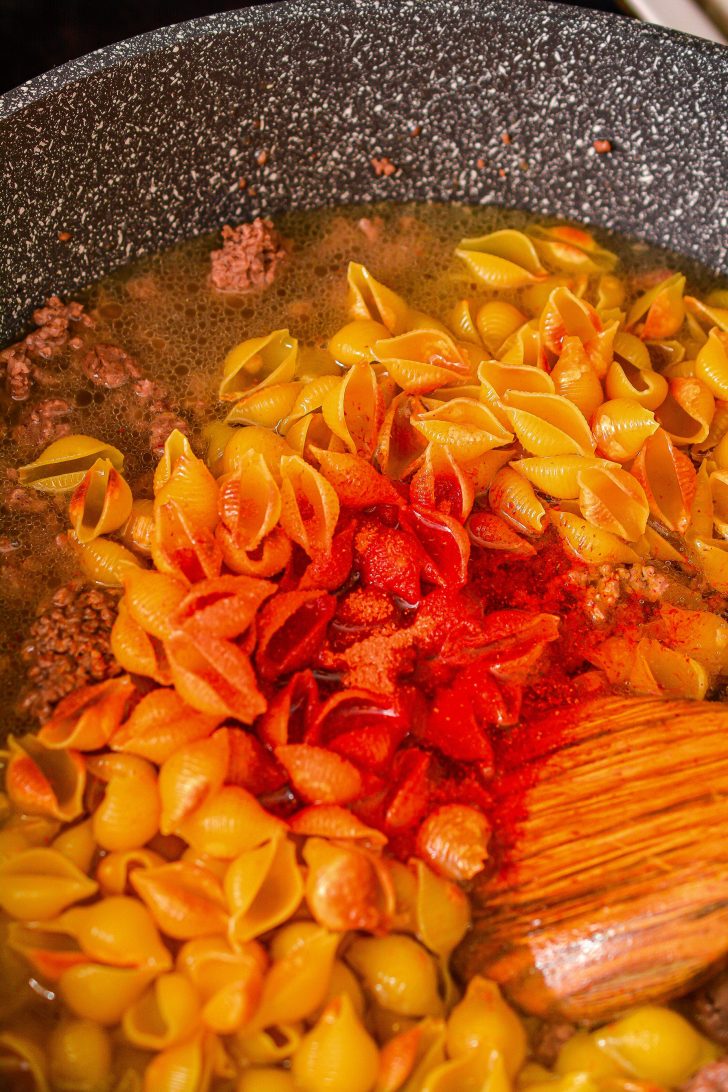 Pasta Shells with Ground Beef - Sweet Pea's Kitchen