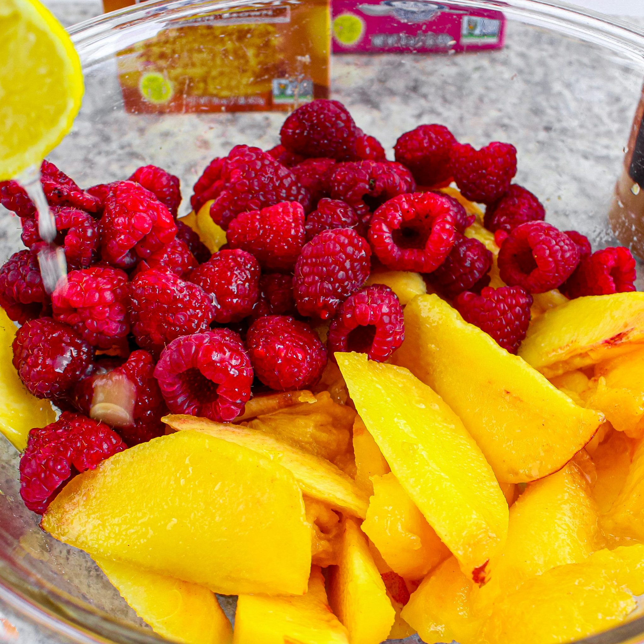 Skillet Peach Raspberry Crisp - Sweet Pea's Kitchen