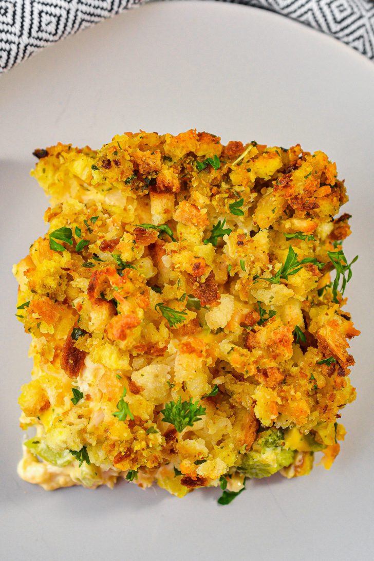 Cheesy Chicken Broccoli Stuffing Bake - Sweet Pea's Kitchen