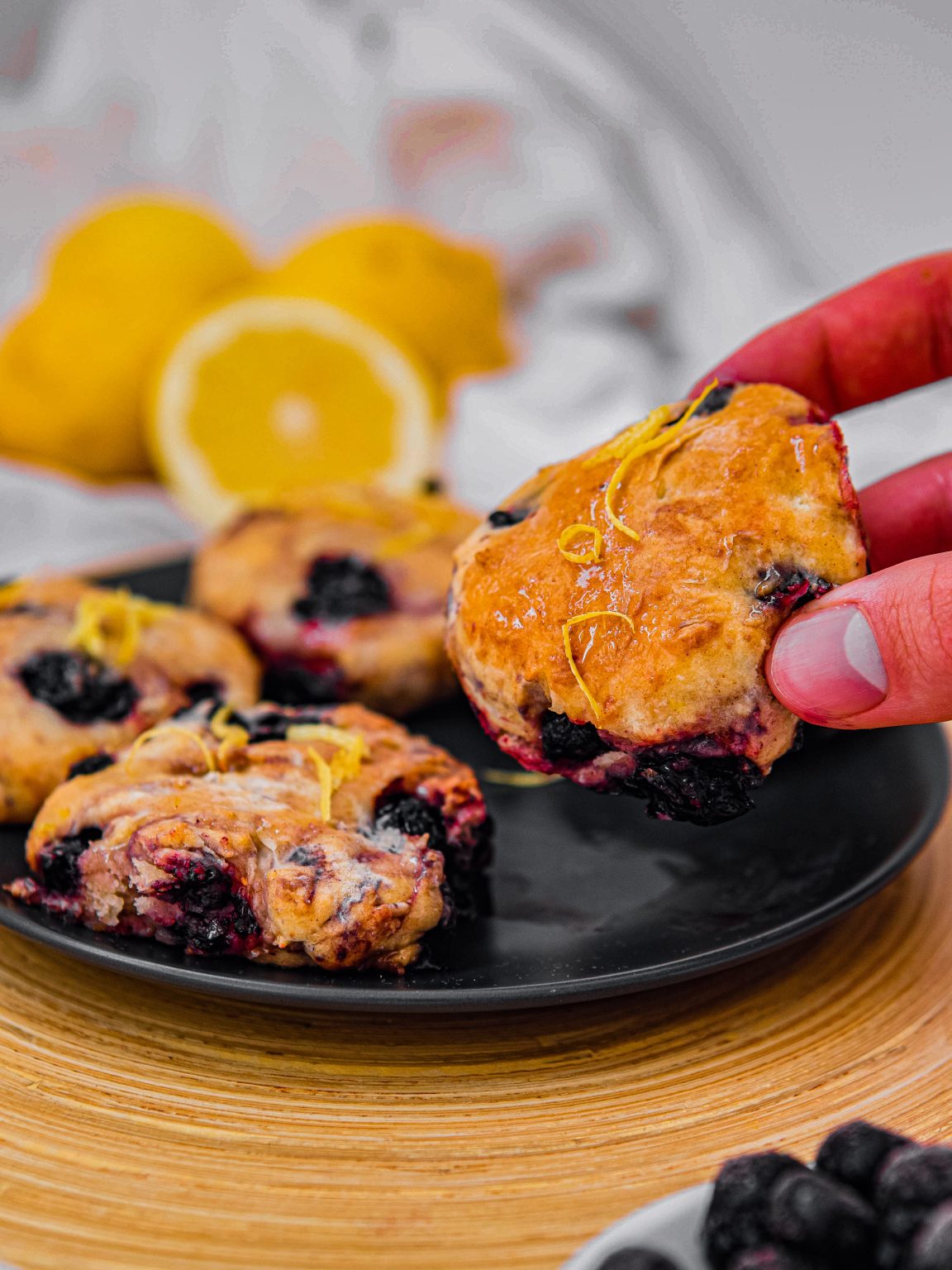 Grandma's Blueberry Glazed Biscuits - Sweet Pea's Kitchen