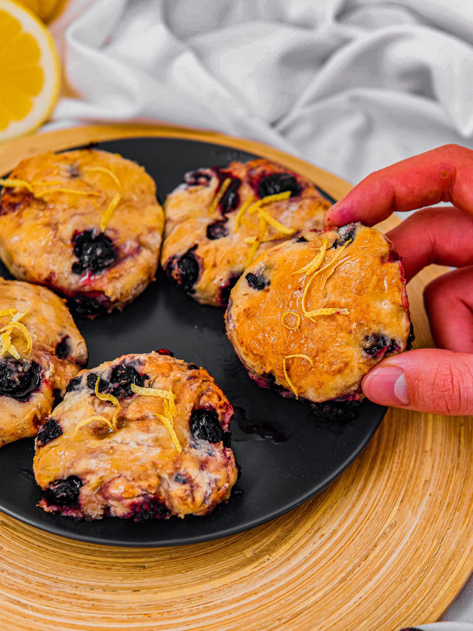 Grandma's Blueberry Glazed Biscuits - Sweet Pea's Kitchen